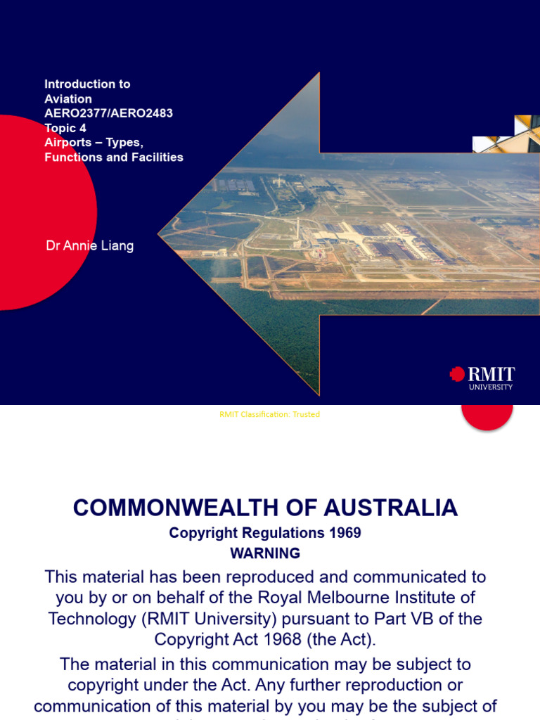 Topic 4 Airports Types, Functions and Facilities | PDF | Airport | Runway