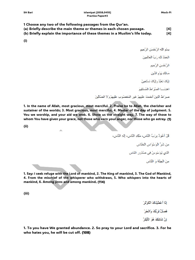 P1-Practise Mock-3 | PDF