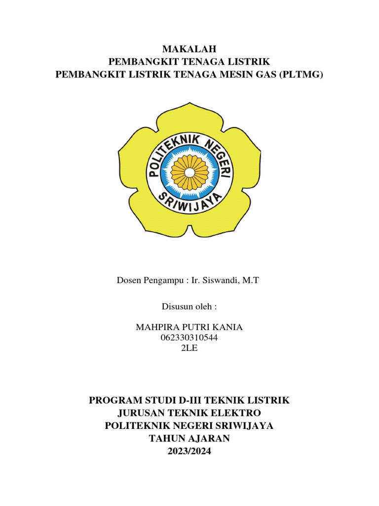 Makalah PLTMG | PDF | Komputer | Teknologi & Rekayasa