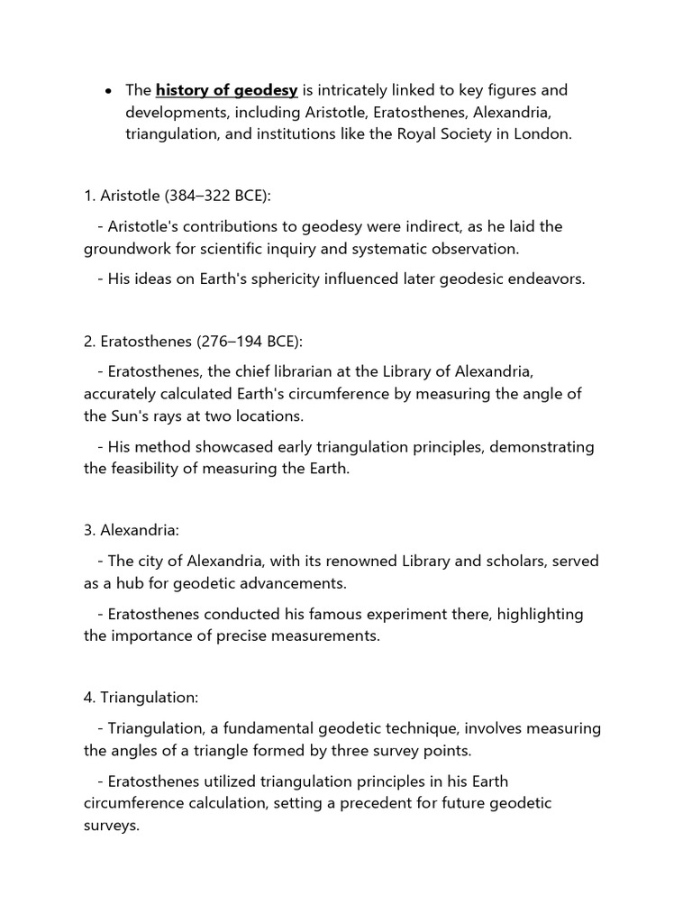 The History of Geodesy Is Intricately Linked To Key Figures and ...