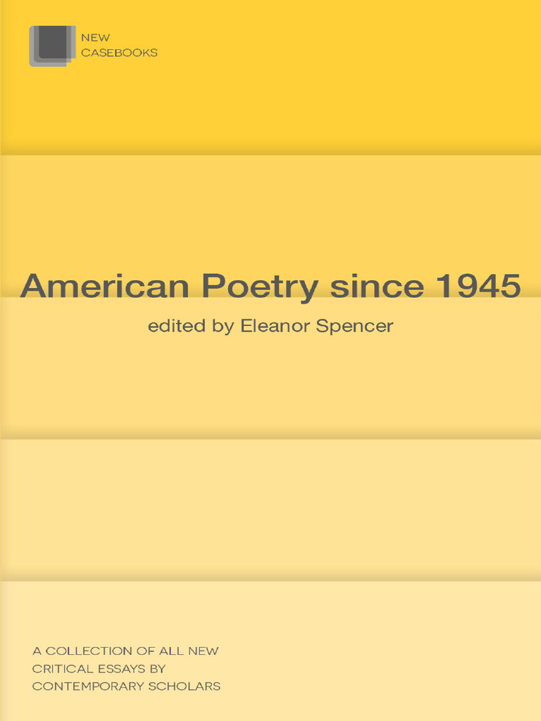 American Poetry Since 1945 | PDF | American Poetry | Poetry
