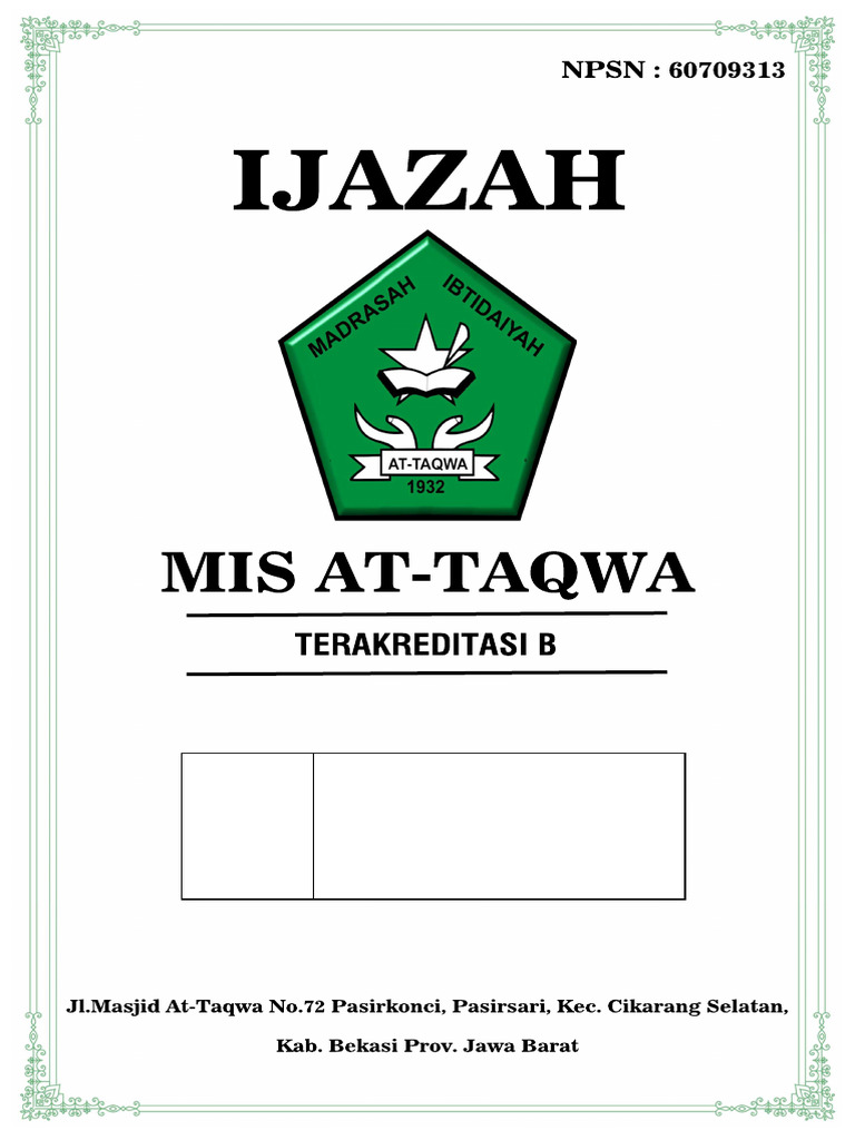 Cover Map Ijazah 2 | PDF