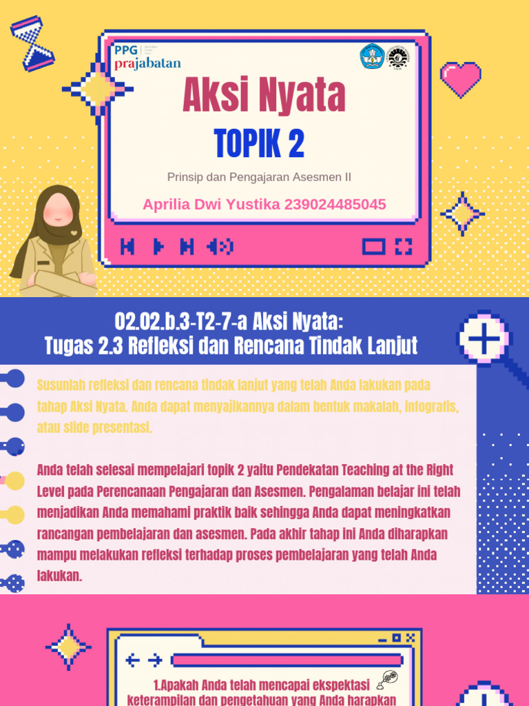 Aprilia Dwi Yustika - 7aksi Nyata 1 PPA Topik 2 - Tugas 2.3 PPT Refleksi Dan Rencana Tindak ...