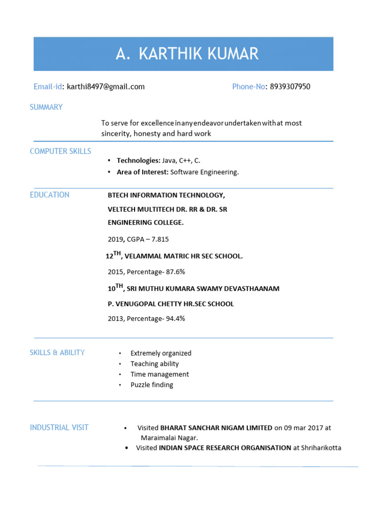 Karthik Updated Resume | PDF | Computing | Information Technology