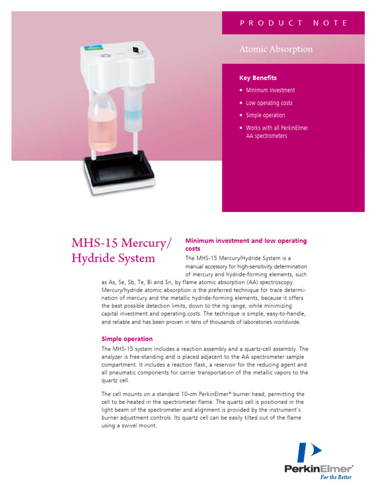 44-74685PRD MHS15MercuryHydrideSystem | PDF | Atomic Absorption ...
