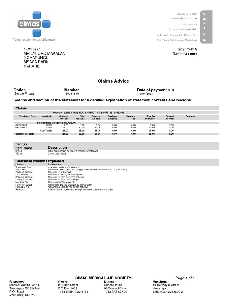 Medical Claims Summary | PDF | Health Care | Payments