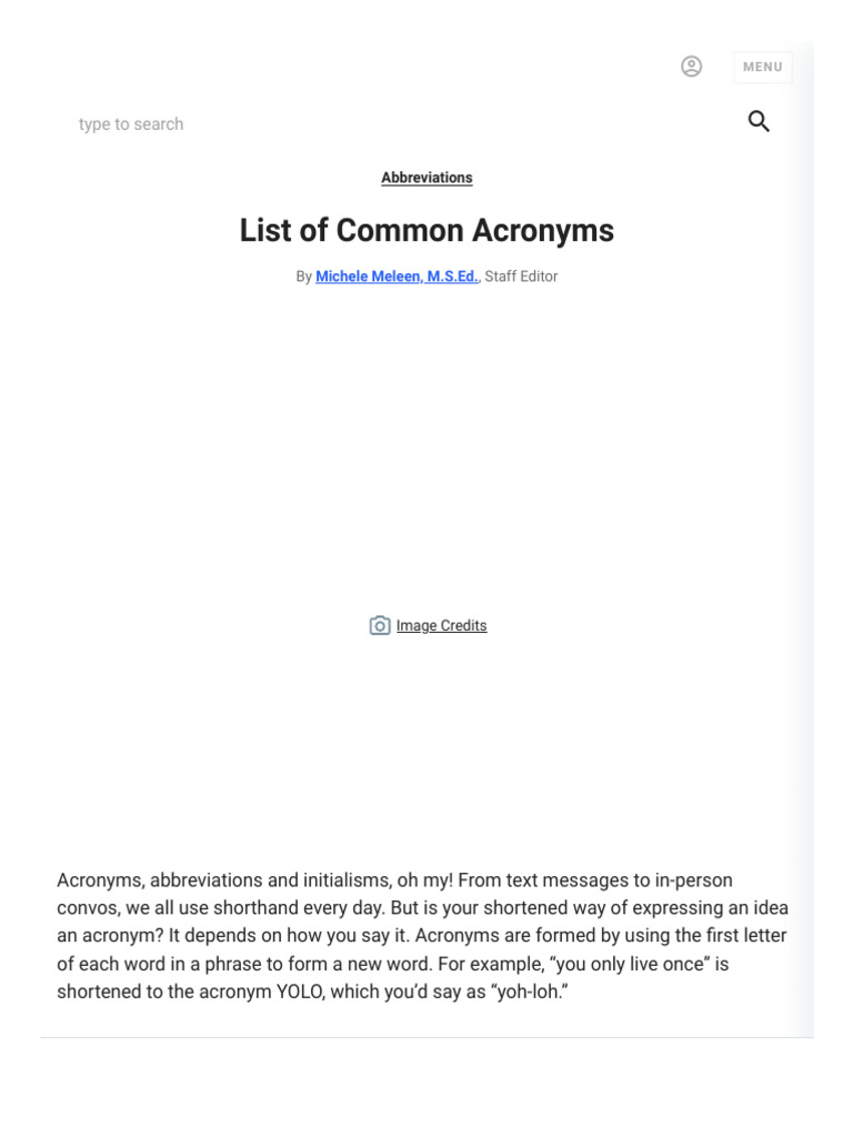 List of Common Acronyms - YourDictionary | Download Free PDF | Acronym