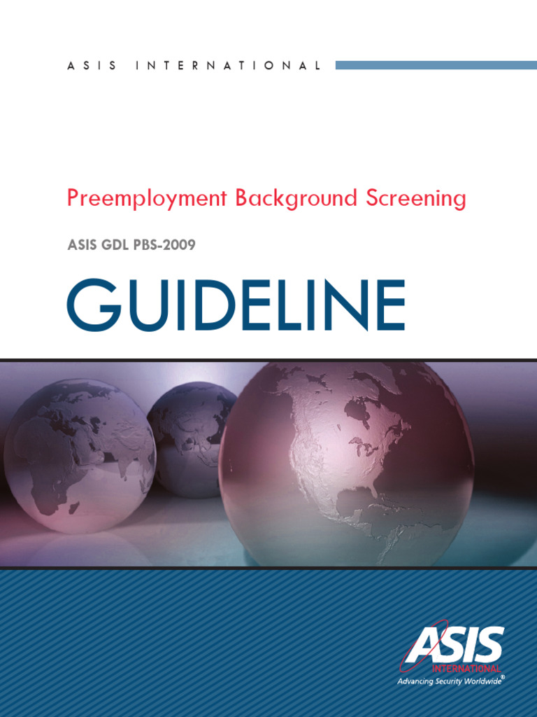 7 GDL Preemployment Background Screening - Guideline | PDF | Background ...
