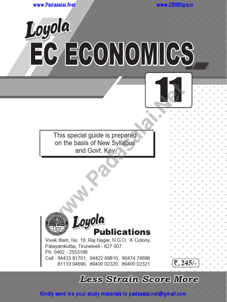 11th Economics EM EC Guide Sample Notes English Medium PDF Download ...