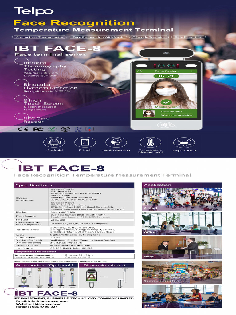 IBT Face-8 Face Terminal Specification | PDF