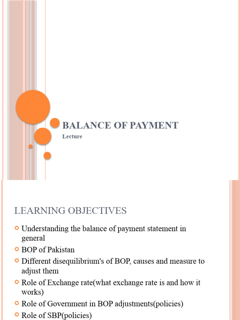 Balance of Payment | PDF | Economic Equilibrium | Balance Of Payments