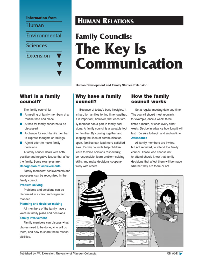 Family Councils-The Key Is Communication | PDF | Consensus Decision Making | Brainstorming