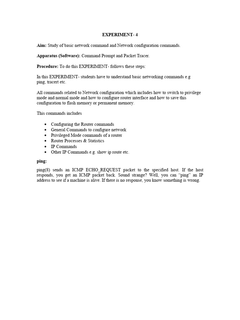 Lab#4 (Basic Networks Commonds) | PDF | Computer Science | Internet