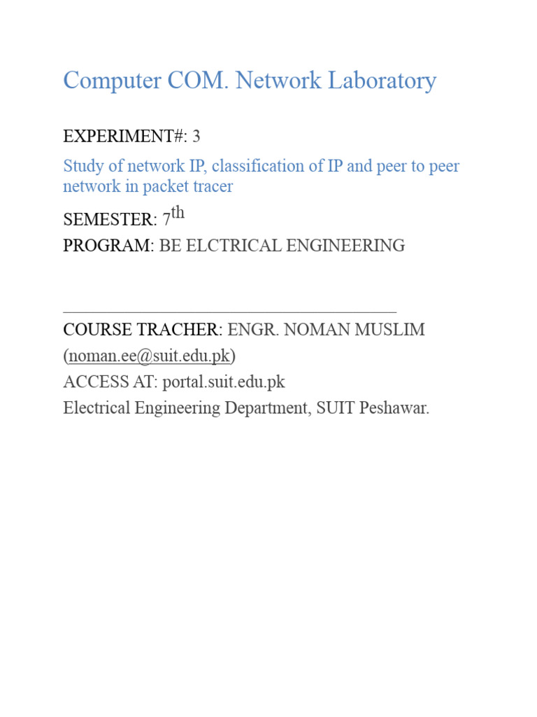 Lab#3 (IP Address) | Download Free PDF | Ip Address | Computer Network