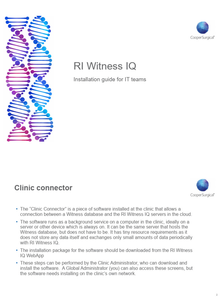 RI Witness IQ Installation Guide For Clinics | PDF | Databases | User ...