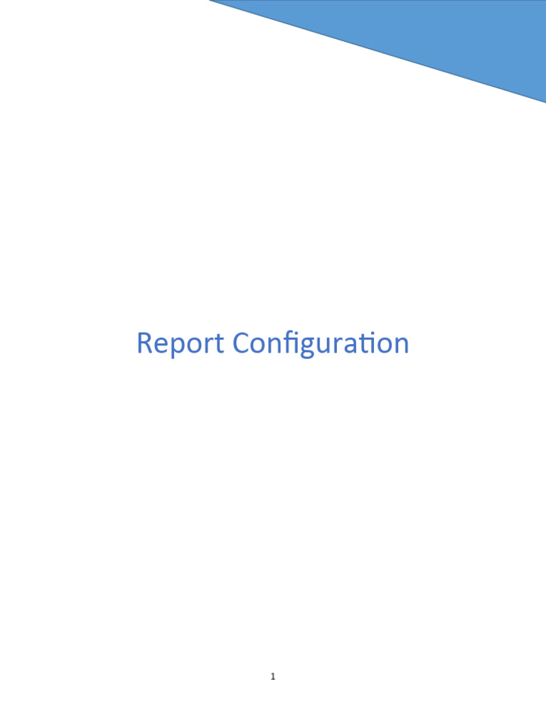 Report Configuration Guide | PDF | Software | Computing