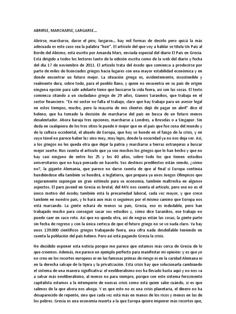 Abrirse, Marcharse, Largarse... | PDF | Grecia | Viajes por Europa