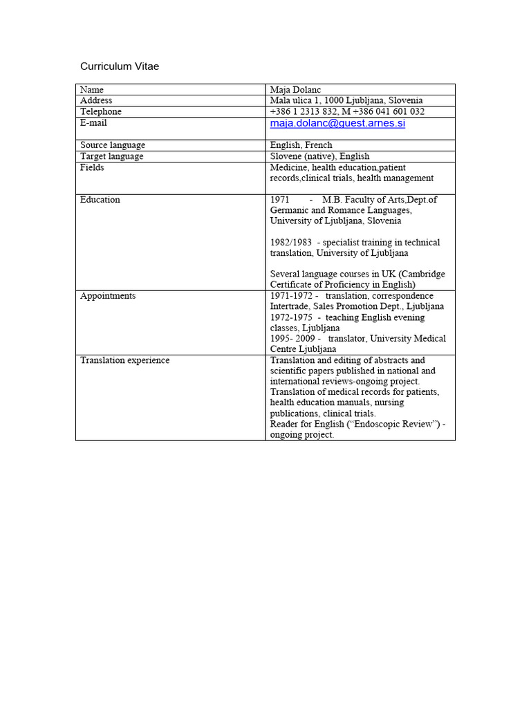 Maja Dolanc | PDF | Foreign Language Studies | Science & Mathematics
