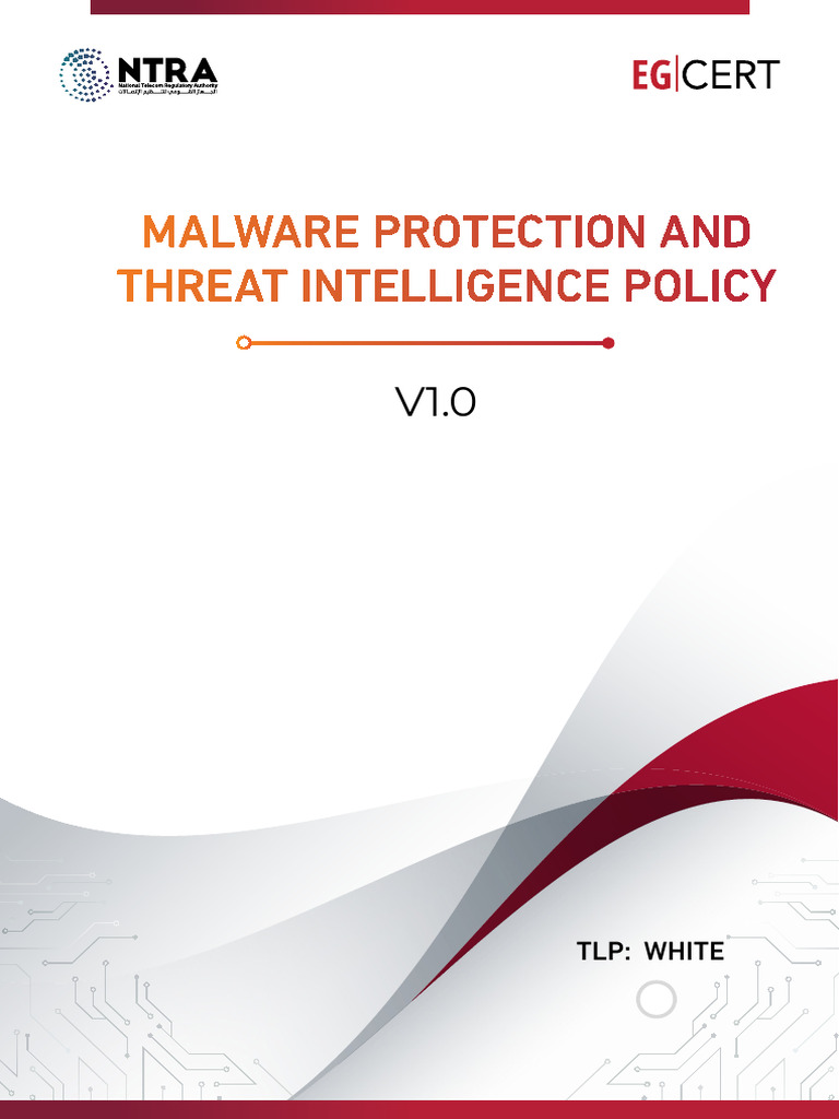 MALWARE PROTECTION AND THREAT INTELLIGENCE POLICYEn | PDF | Security | Computer Security