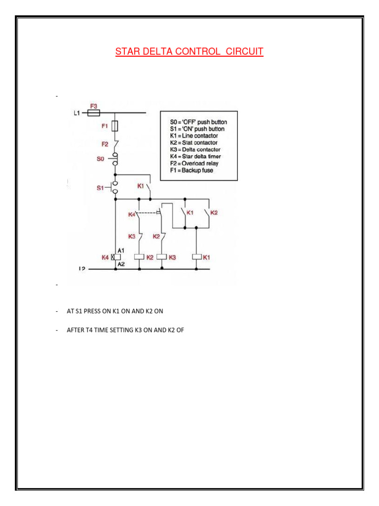 Star Delta Control Circuit Overview | PDF