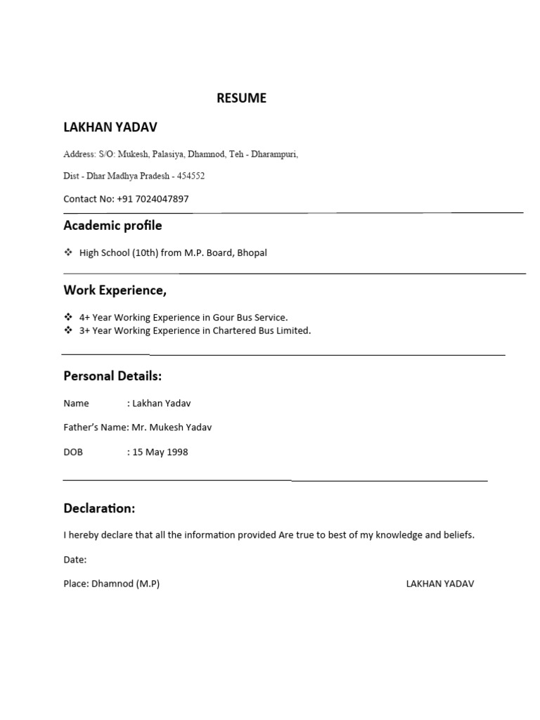 Demo Resume | PDF