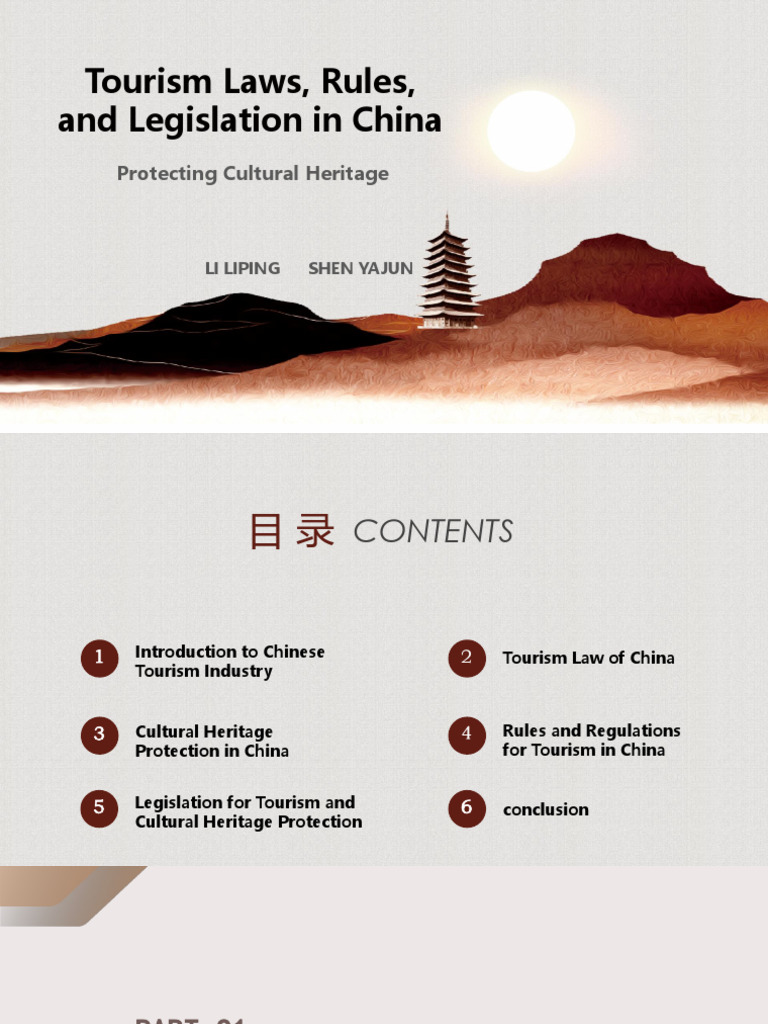 Applied Tourism Law-China | PDF | Cultural Heritage | Regulation