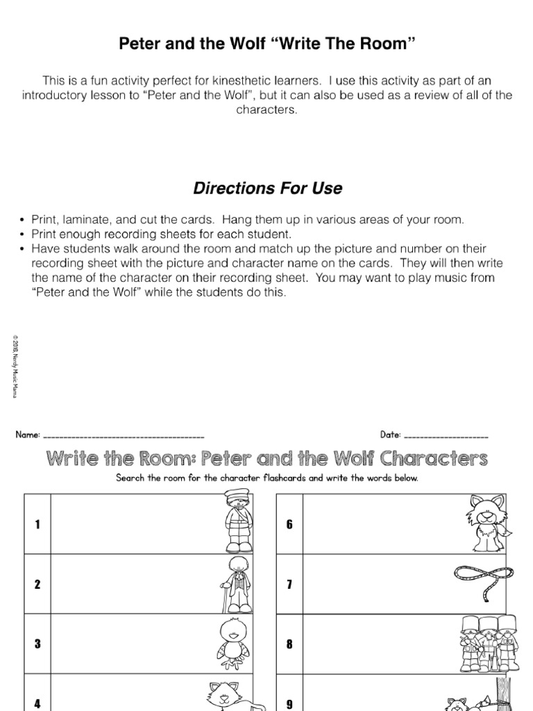 (NMM) Peter and The Wolf - Write The Room | PDF