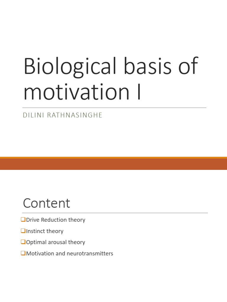 Biological Basis of Motivation - Lesson 4 - 6614e6ce7015a | PDF ...