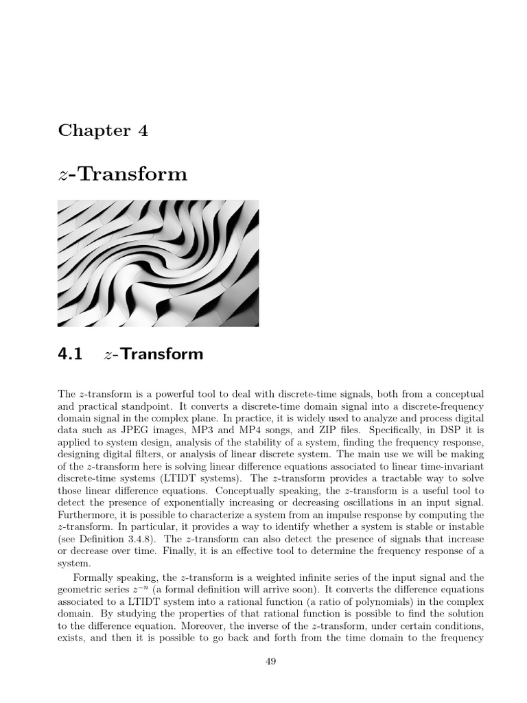 DSP 20 Chapter 4 | PDF | Digital Signal Processing | Laplace Transform