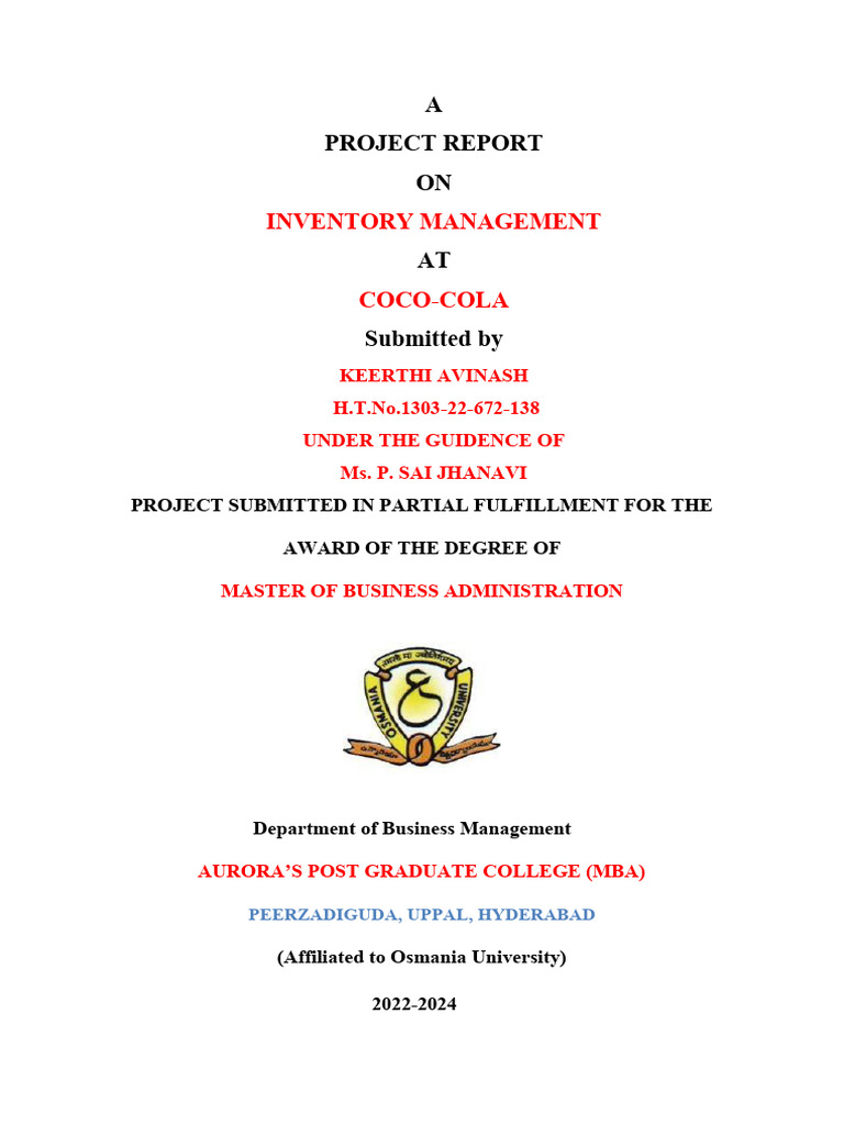 Project Report1-1 | PDF | Inventory | Prices