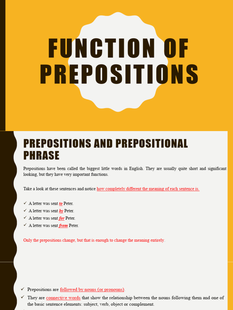 Preposition 1 Pdf Preposition And Postposition English Grammar