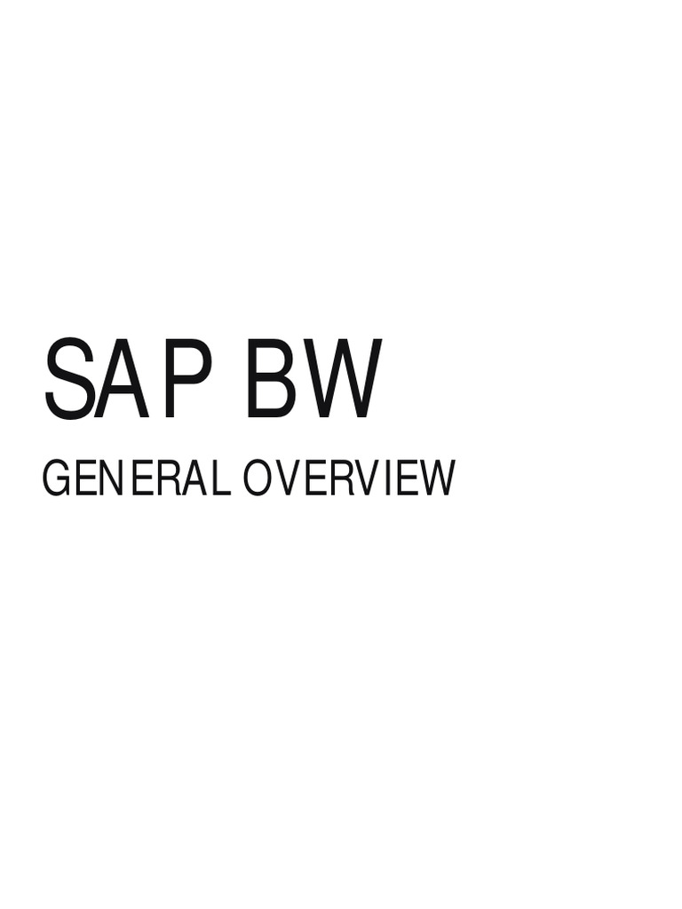 Sap BW | PDF | Business Intelligence | Data Warehouse