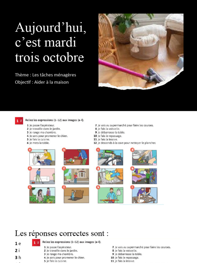 07 Les Tâches Ménagères | Télécharger gratuitement PDF | Morphologie ...