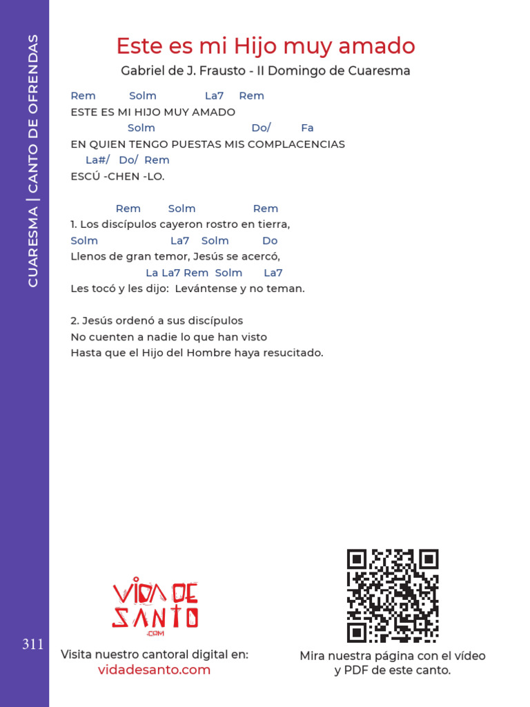 Este Es Mi Hijo Muy Amado Letra | PDF