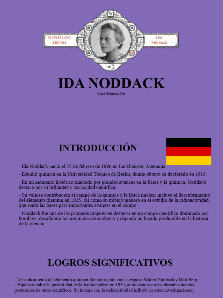 Ida Noddack: Clara Ordiñana | PDF | Fisión nuclear | La energía nuclear