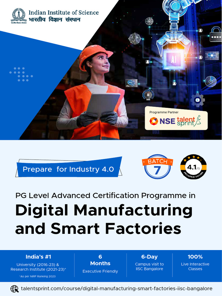Advanced Certification in Digital Manufacturing | PDF | Internet Of Things | Engineering