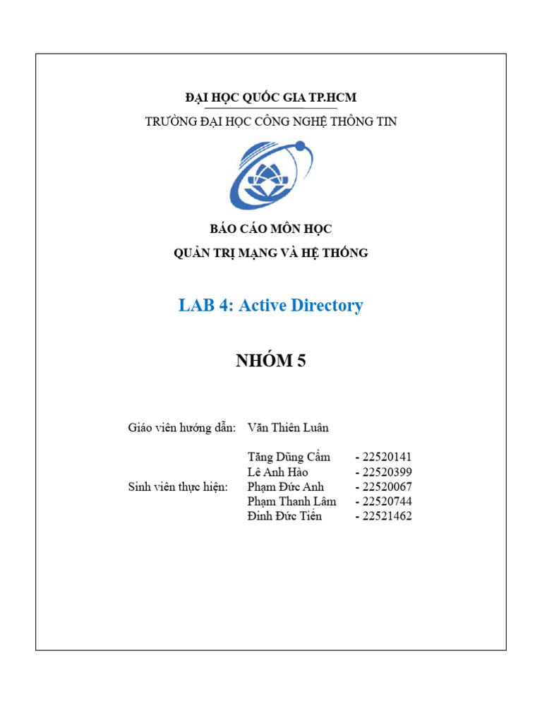 NHÓM 05 - (NT132.O23.1) Active Directory | PDF