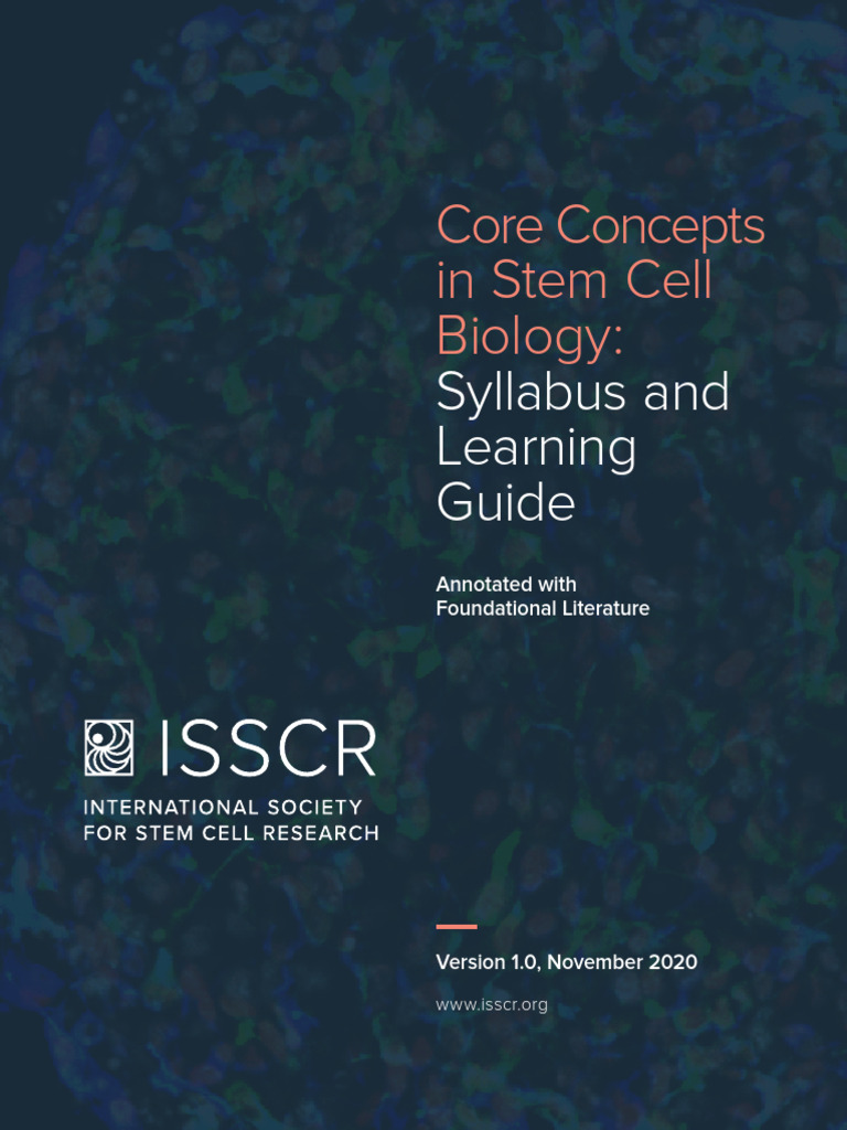 Isscr Coreconceptsinstemcellbiology November2020 | PDF | Cell Potency ...