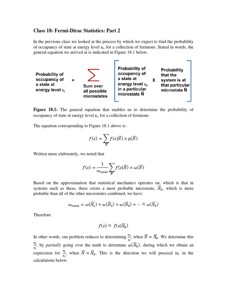 Fermi-Dirac Statistics Part 2 | PDF | Physical Chemistry | Physical Sciences