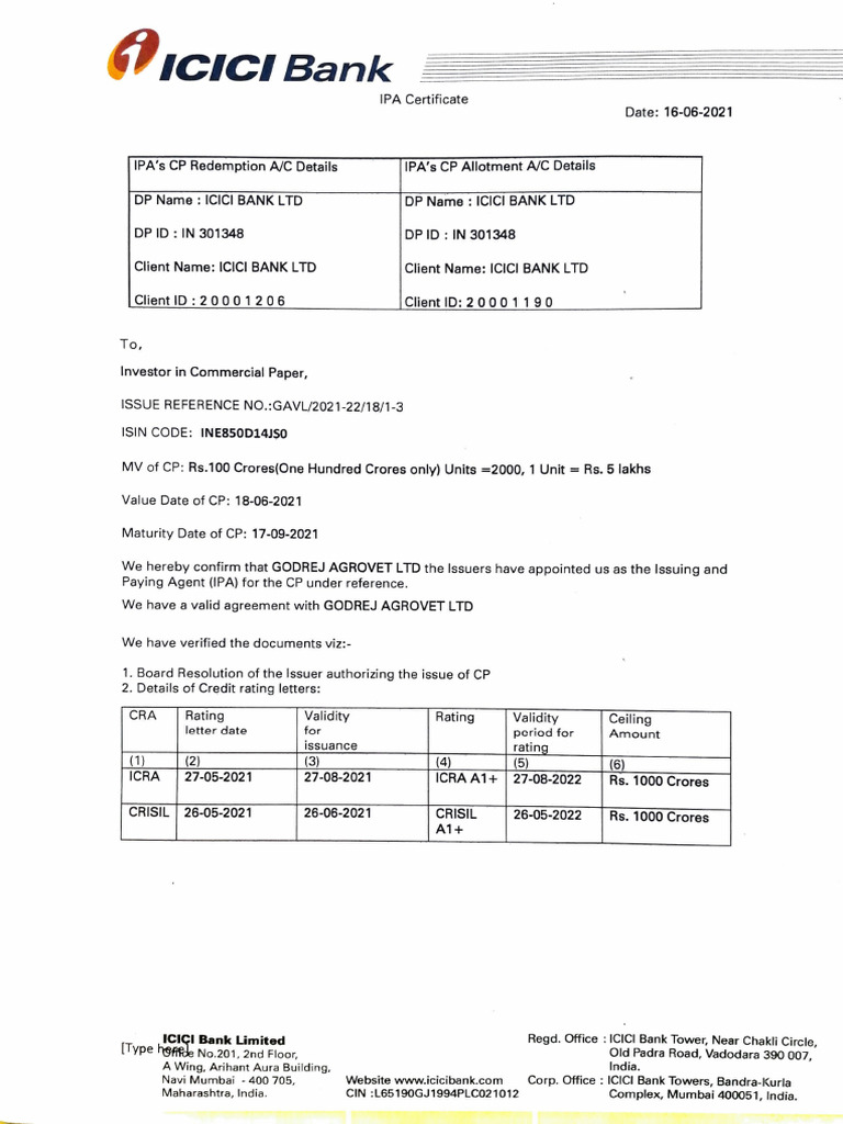 INE850D14JS018062021IPACERTIFICATE | PDF | Securitization | Economies