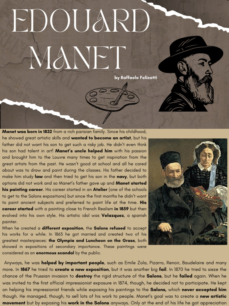 Edouard Manet (Breakfast On The Grass) | PDF | Impressionism | Édouard Manet