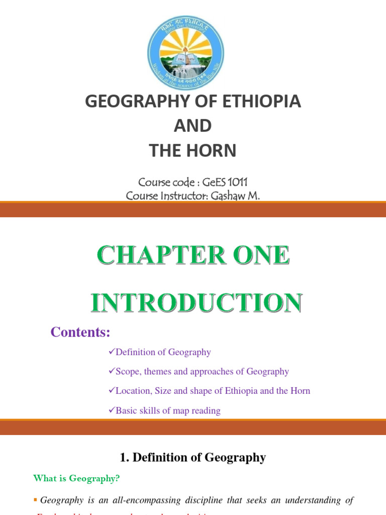 Geo - Ethiopia and The Horn - Ch1 | PDF | Geography | Map