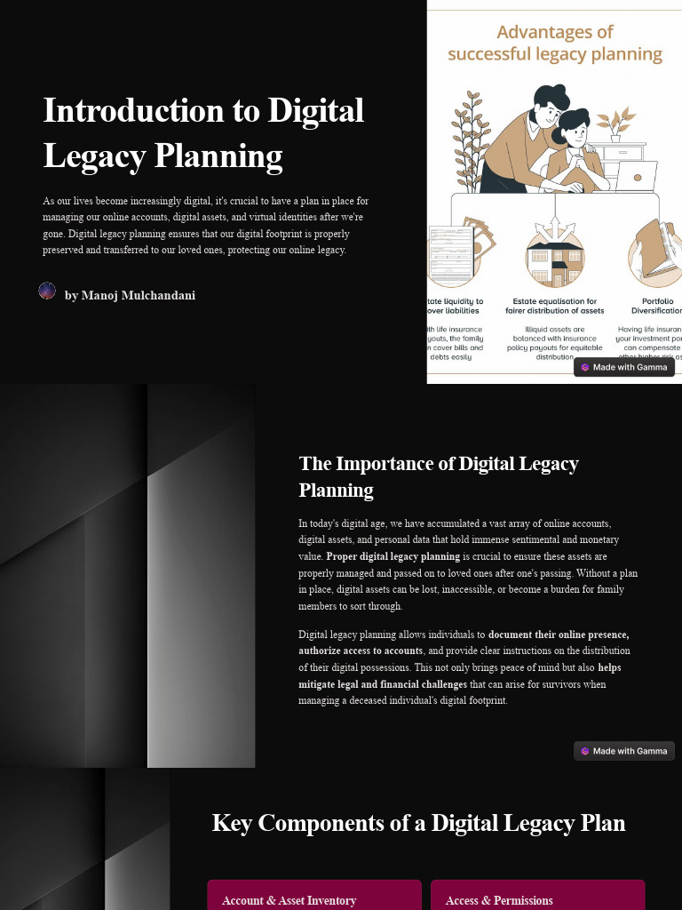 Introduction To Digital Legacy Planning | PDF | Target Audience | Subscription Business Model