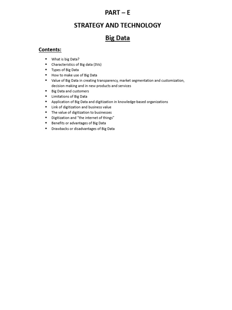 Part E-15 Big Data | PDF | Internet Of Things | Big Data