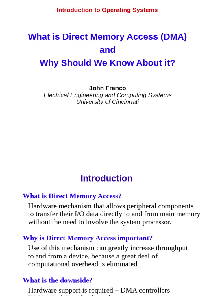 What Is Direct Memory Access (DMA) and Why Should We Know About It ... What Is Direct Memory Access (DMA) and Why Should We Know About It ...