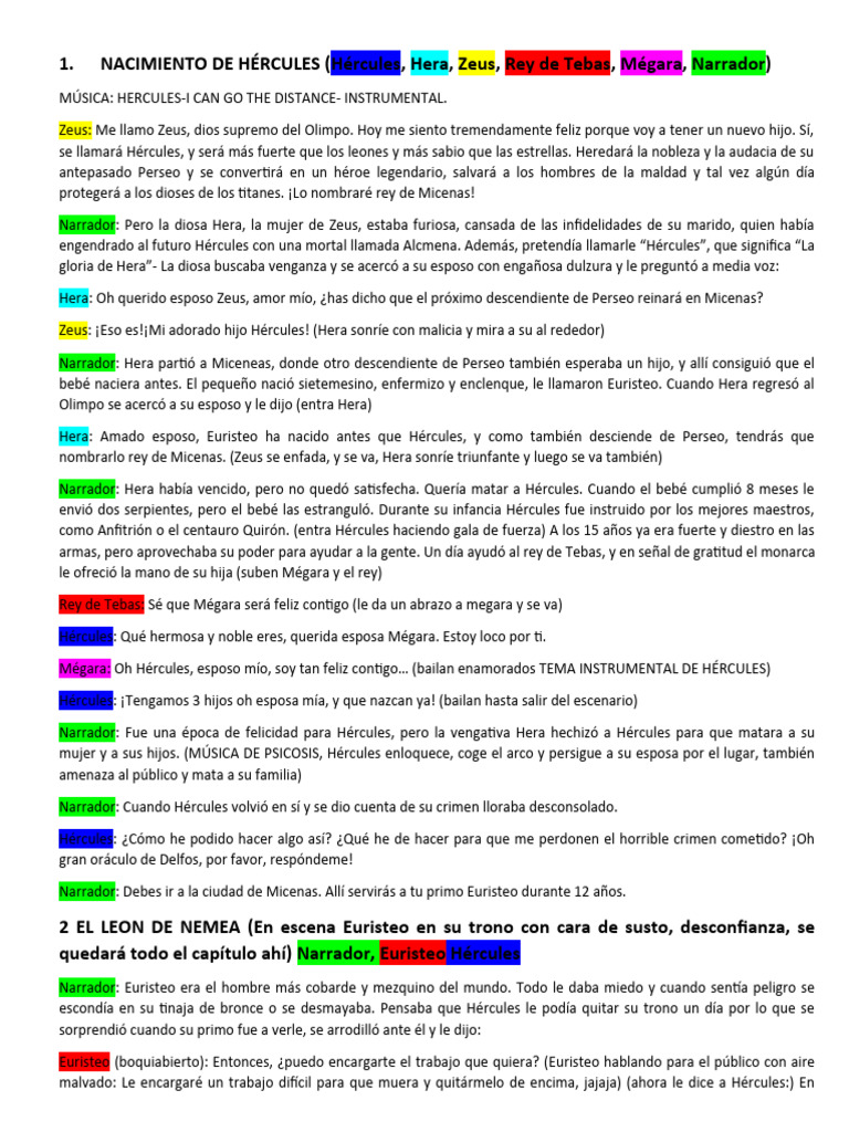 Guion 2 | PDF | Hera