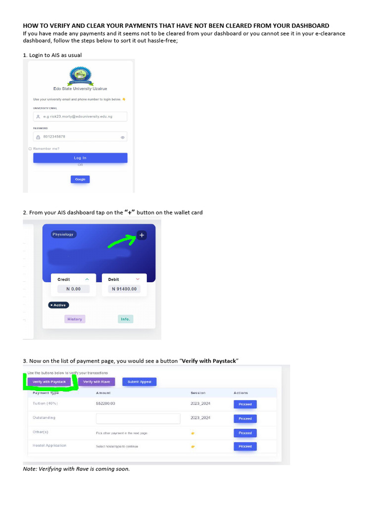 Verify and Clear Payments Guide | PDF | Career & Growth | Finance & Money Management