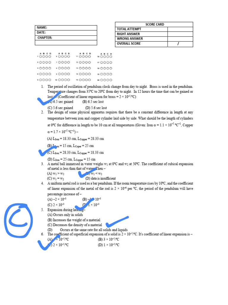 Thermal Expansion | PDF | Thermal Expansion | Applied And ...
