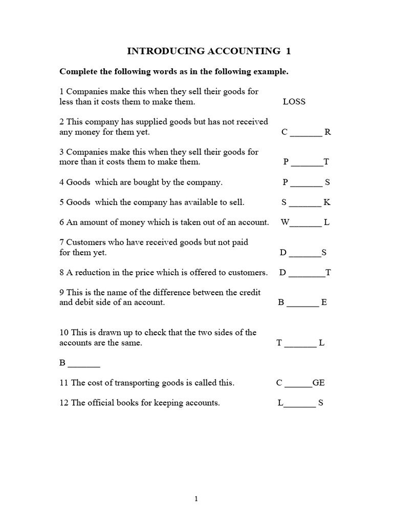 Introducing Accounting 1 | PDF | Debits And Credits | Cheque