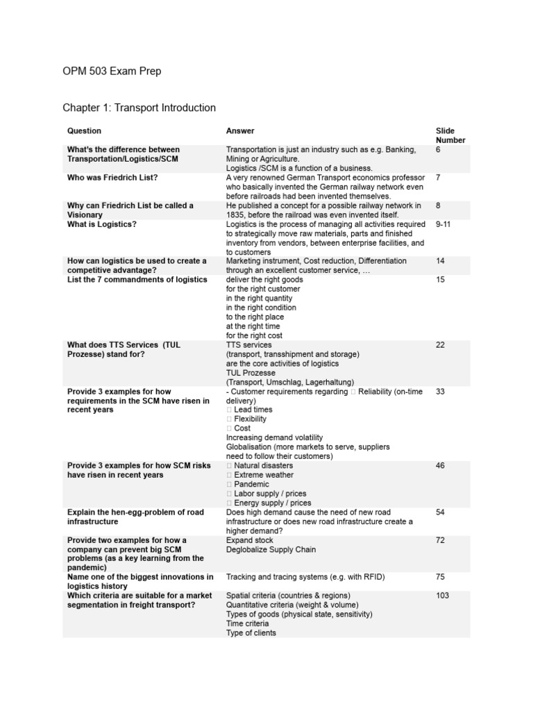 OPM 503 Exam Prep | PDF | Tonnage | Transport OPM 503 Exam Prep | PDF | Tonnage | Transport